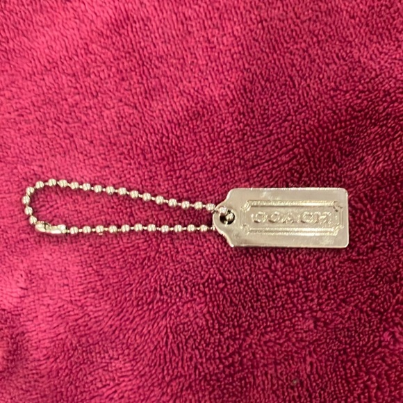 Coach | Bags | Coach Silver Metal Logo Hang Tag Bag Charm | Poshmark